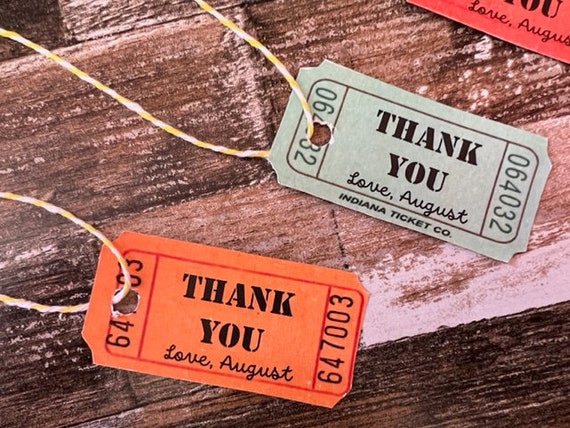 Circus Ticket Themed Hangtags CUSTOM - Etsy