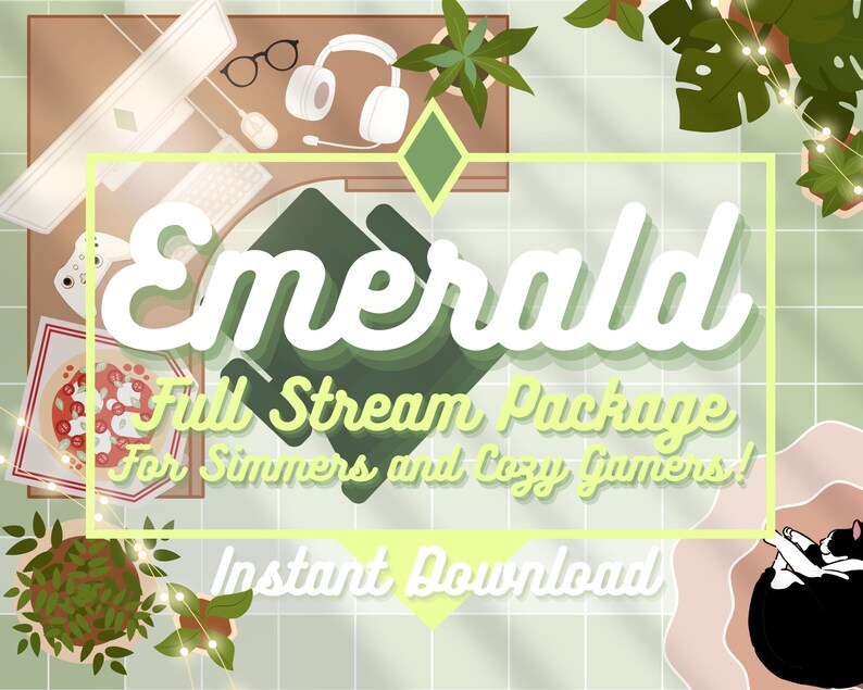 Emerald: Complete Stream Package for Twitch Streamers Inspired by Sims ...