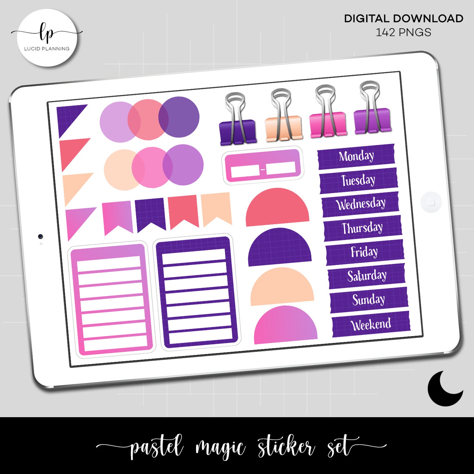 Pastel Magic Digital Stickers - Witchy Bundle Digital Planner Sticker ...