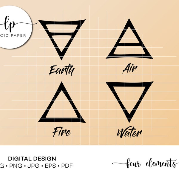 Four Elements Svg - Etsy