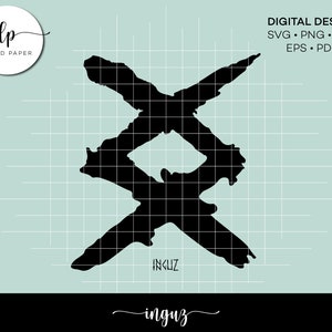 Inguz Rune Cut File - Instant Download - Viking SVG Cut File - Witchy ...