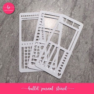 Bullet Journal Stencil | 3D Printed Flexible Stencils | 3 Options or ...