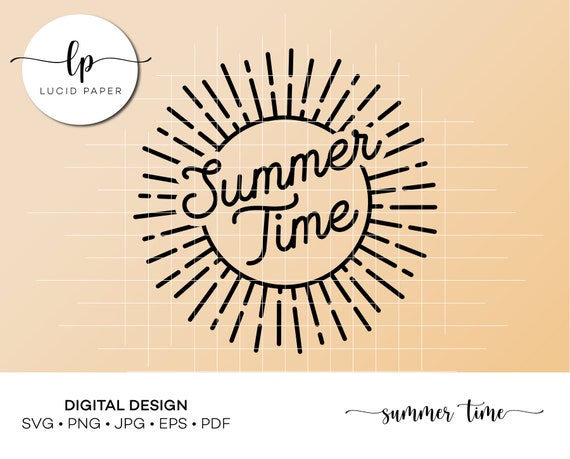 Summer Time Cut File Instant Download Summer SVG Design - Etsy