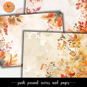Thanksgiving Feast Junk Journal Covers and Pages - Autumn Journal Cover ...