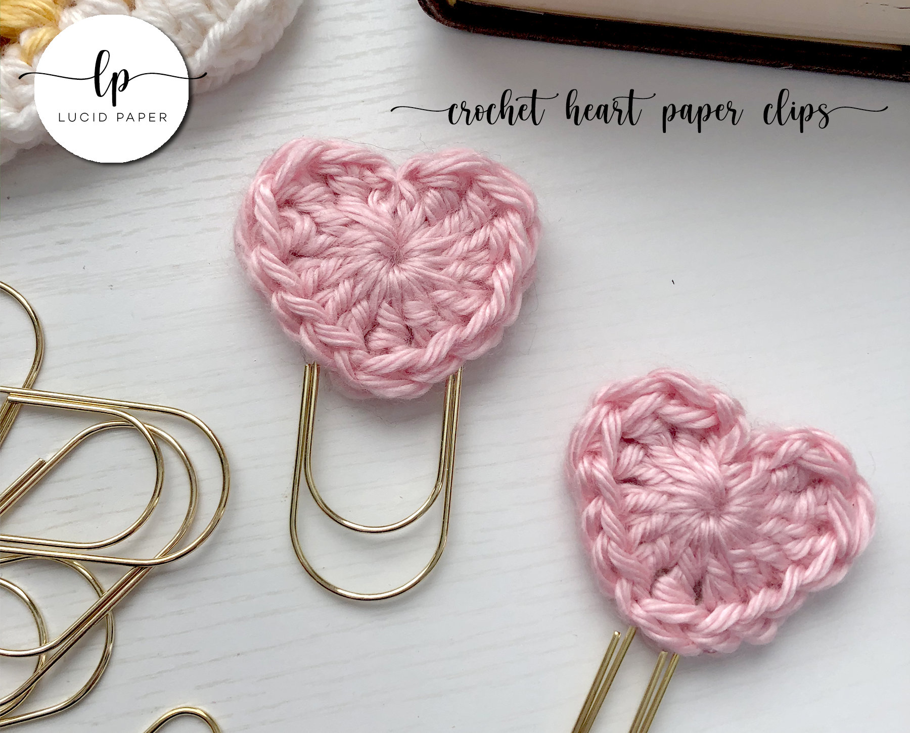 Crochet Heart Paper Clip – Handmade Planner Accessory - Etsy