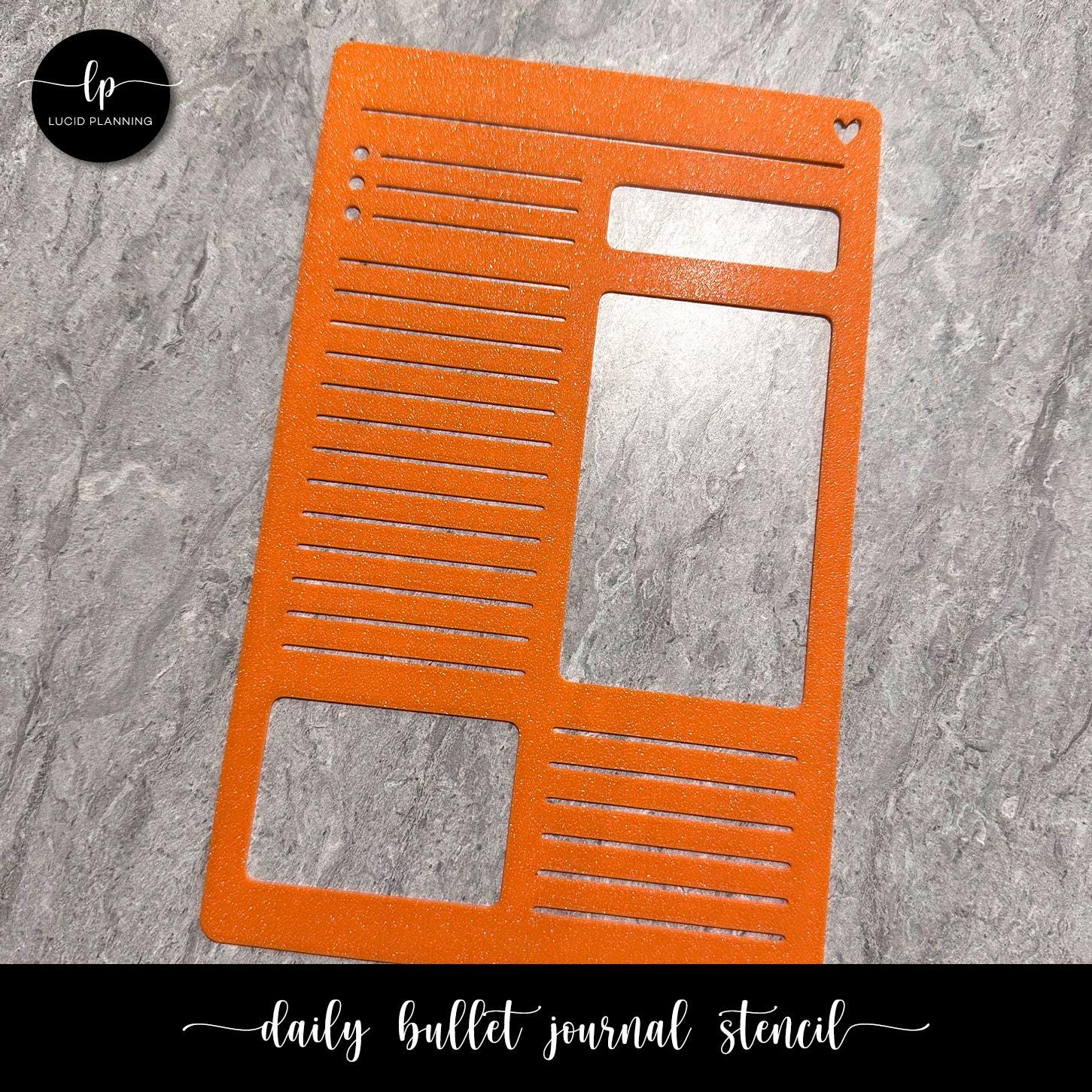 Daily Bullet Journal Stencil | 3D Printed Flexible Bujo Stencil ...