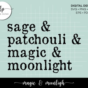Magic and Moonlight Cut File - Instant Download - Witchy SVG Cut File ...