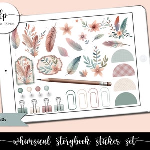 Whimsical Storybook Digital Stickers - Cute Storybook Characters ...