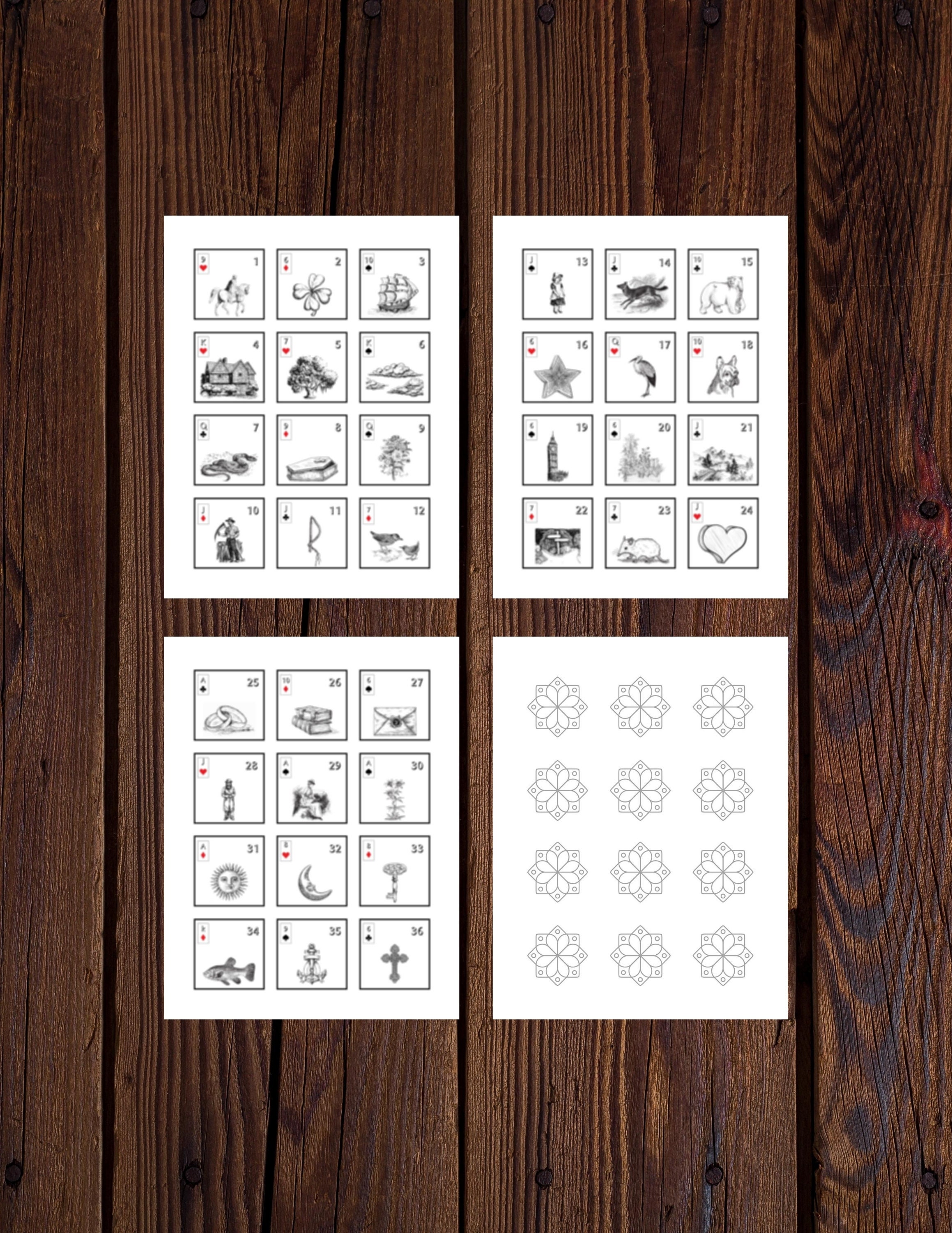 Lenormand Deck Printable - Etsy