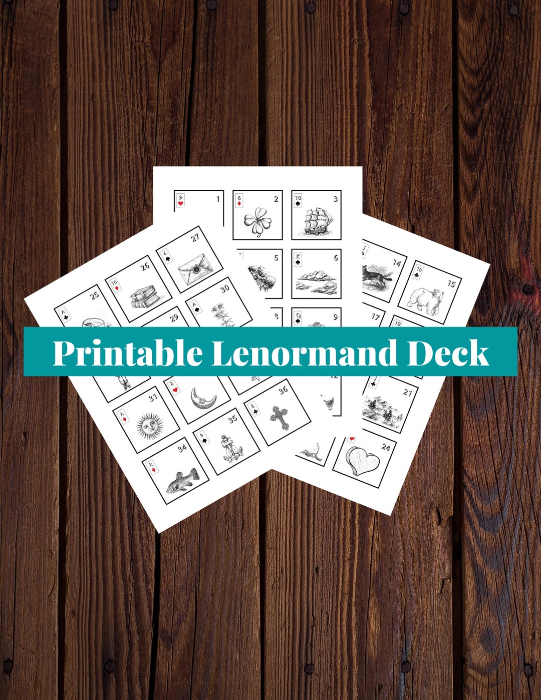 Lenormand Deck Printable - Etsy