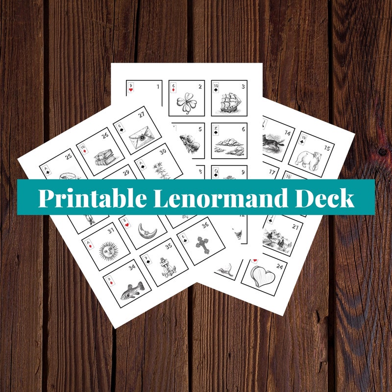 Lenormand Deck Printable - Etsy