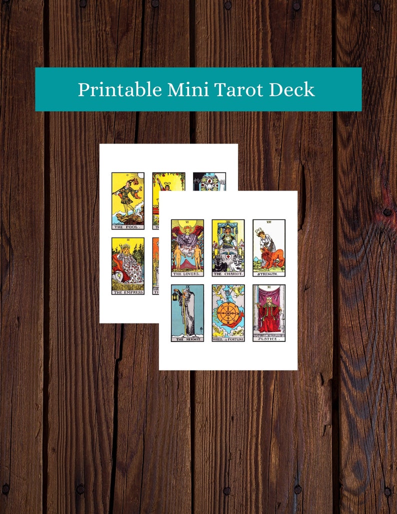 Printable Mini Tarot Deck - Etsy