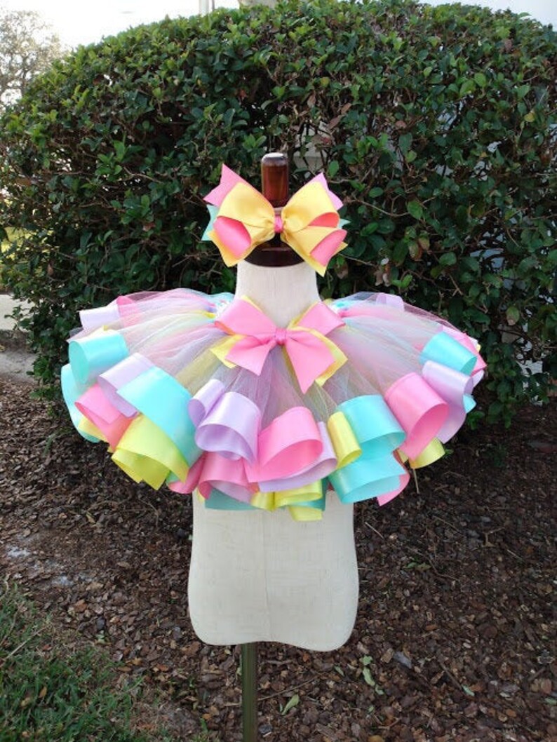Multicolor Ribbon Trim Tutu Unicorn Tutu Multicolor Tutu - Etsy