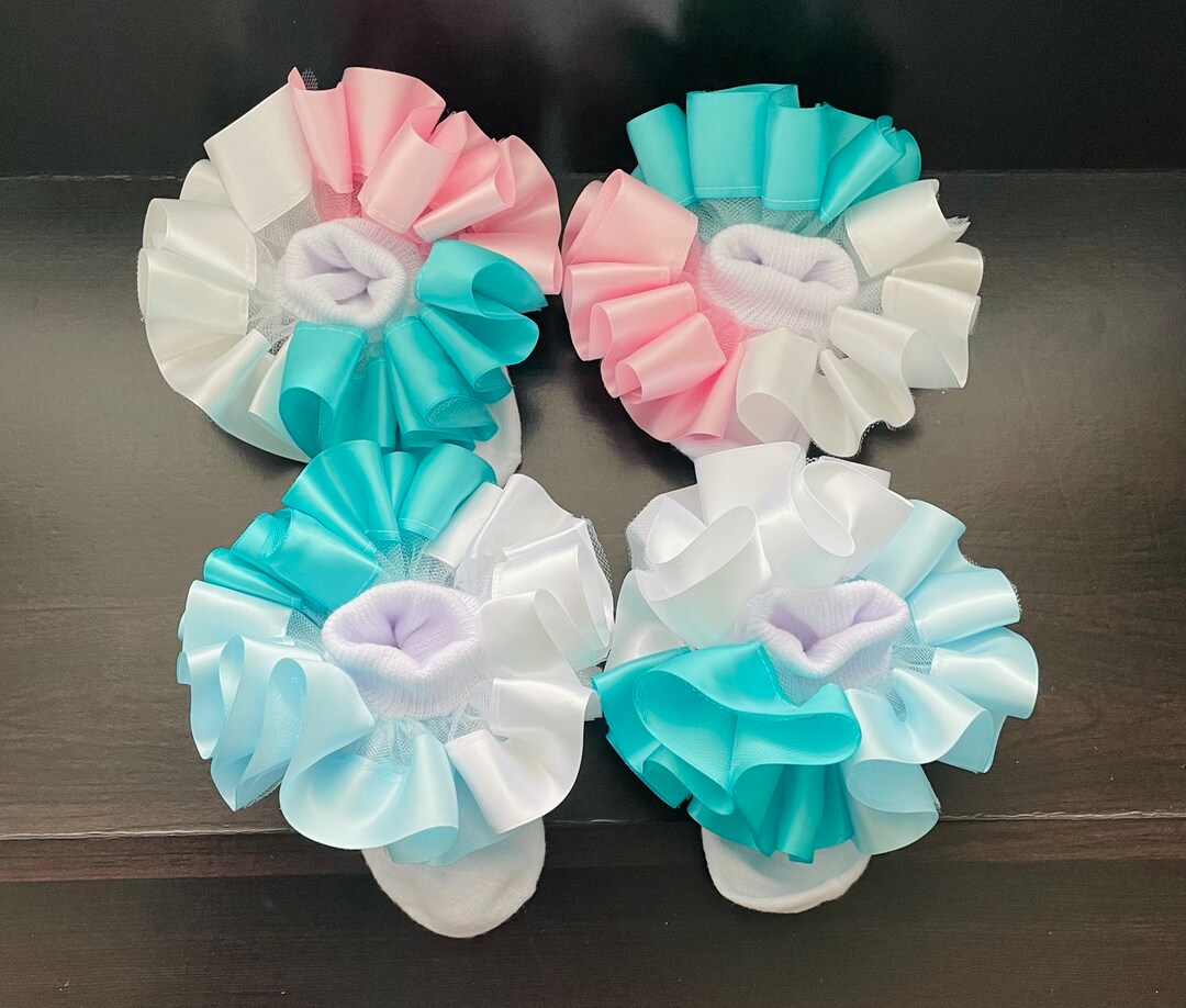 Ruffle Tutu Socks Pastel Tutu Socks Ribbon Trim Socks - Etsy