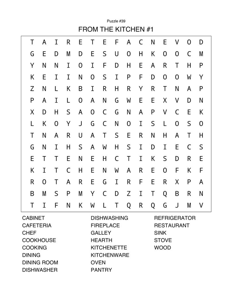 Word Search for Food Lovers Print-at-home Volume 1 - Etsy
