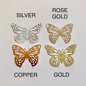 SMALL 3D Foil Paper Butterfly Cut Outs | Set of 10 Butterflies | Choose ...