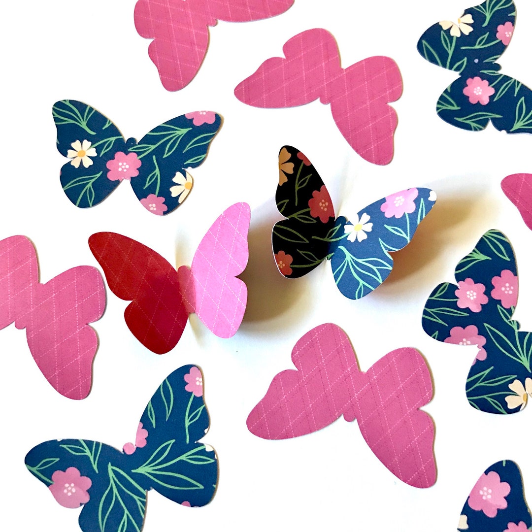 Paper Butterflies - 2”- Pack of 20 Butterflies - Double Sided Cardstock ...