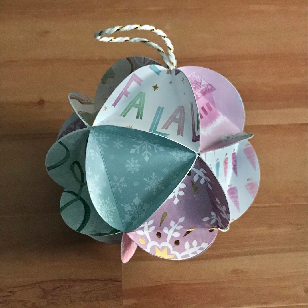 Paper Ball Kit 2.75 Balls DIY Ornament Kits Set of 4 Paper Balls DIY ...