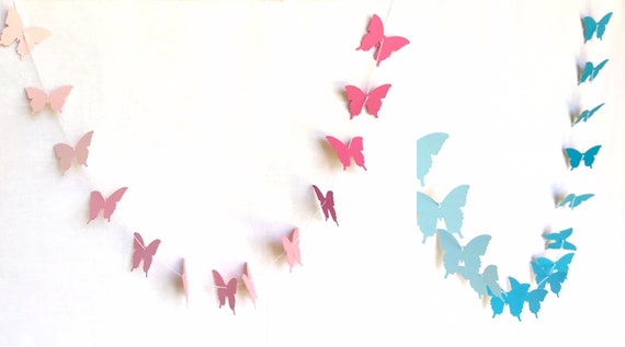 DIY Whimsy Butterfly Garland Kit Butterfly Mobile Party Decor Room Decor Paper Crafts Etsy
