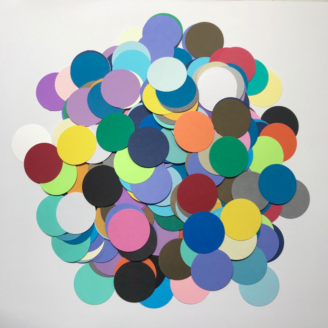 Paper Circles or Squares | Assortment | Set of 50 | 1”, 1.5” or 2 ...