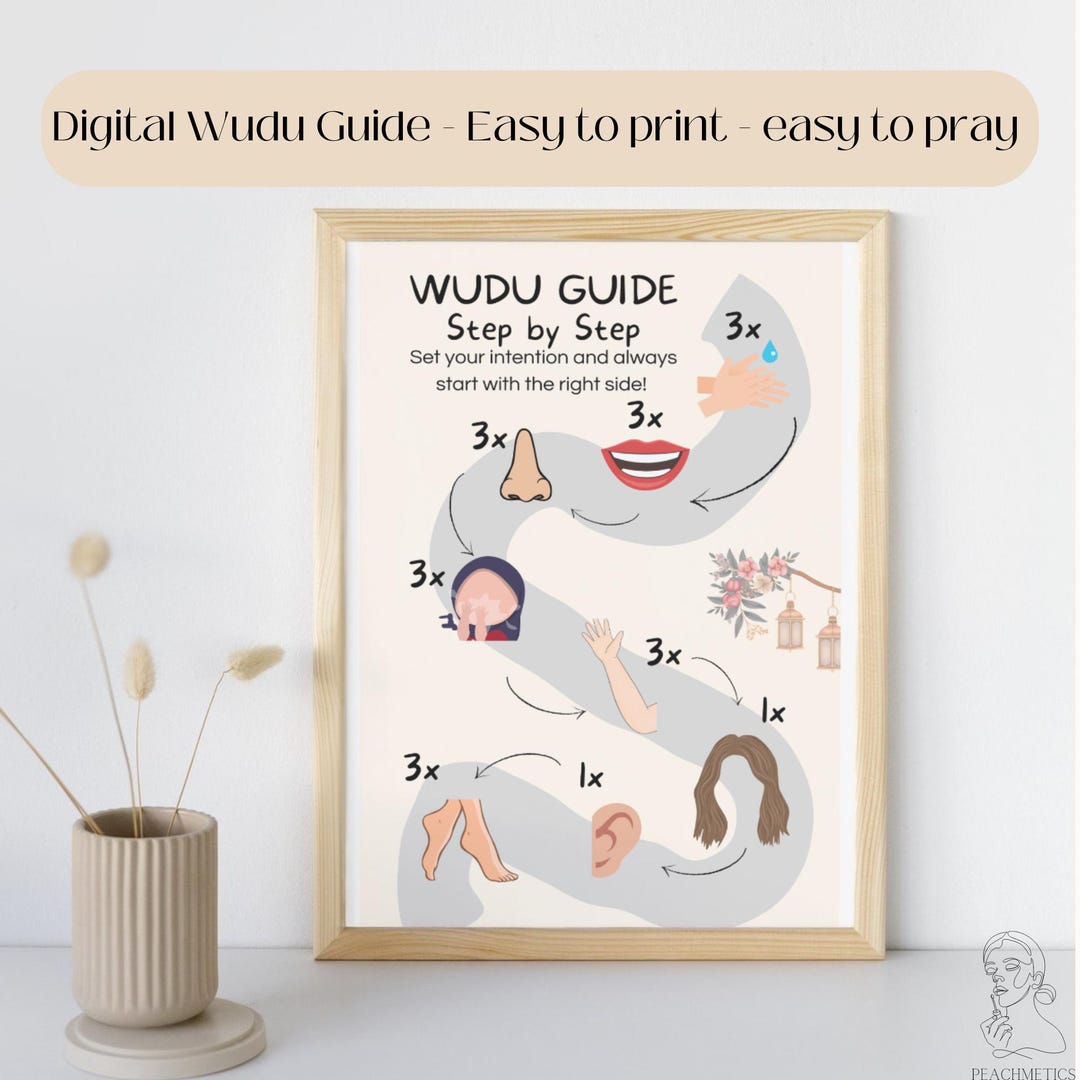 Wudu - Prayer Ablution - Instructions - Step by Step - Islam - Ablution - Wudhu - Wudoo - Muslim ...