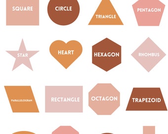 Shapes Rainbow Poster - Etsy