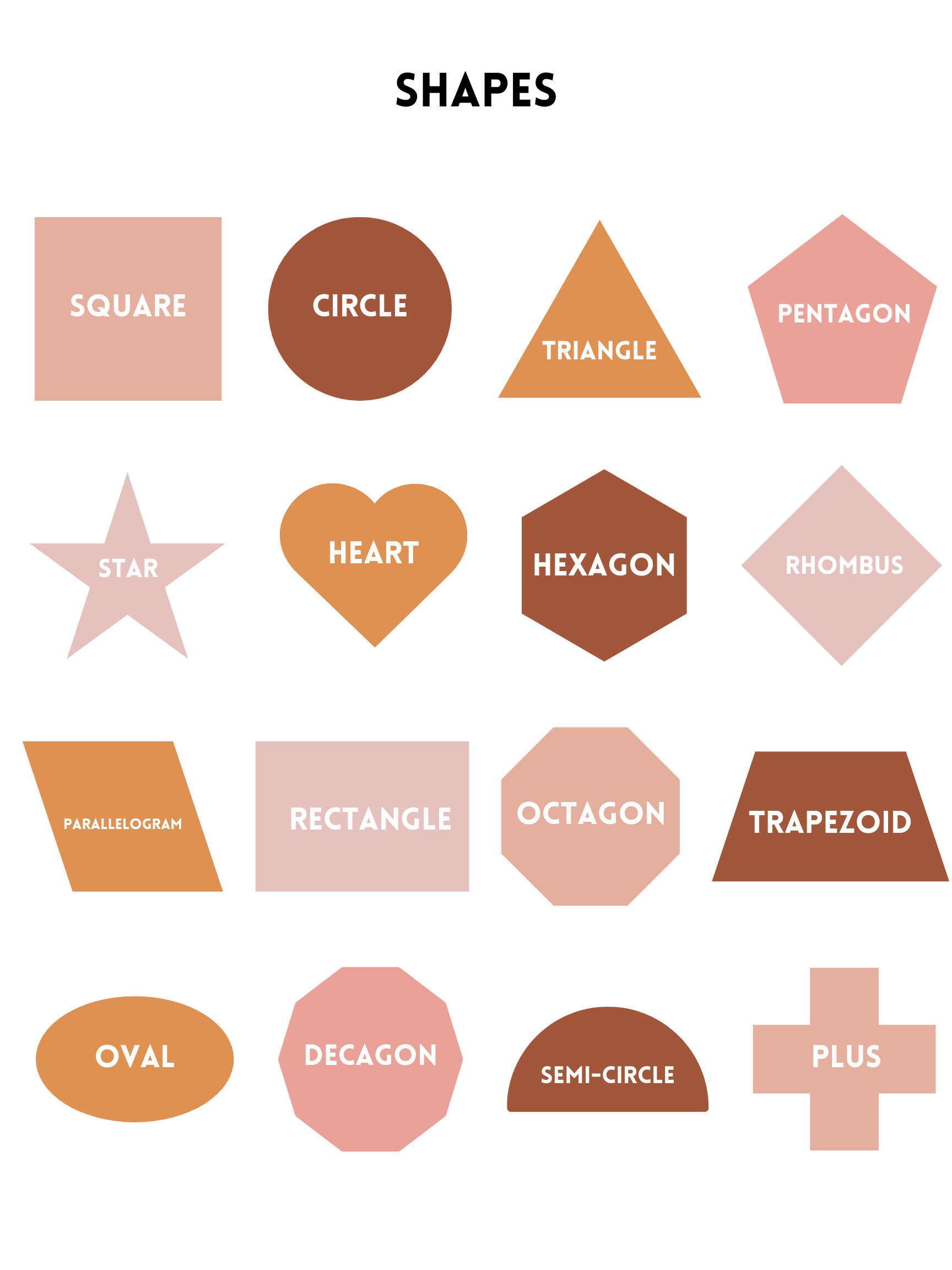 Shapes Soft Boho Poster - Etsy