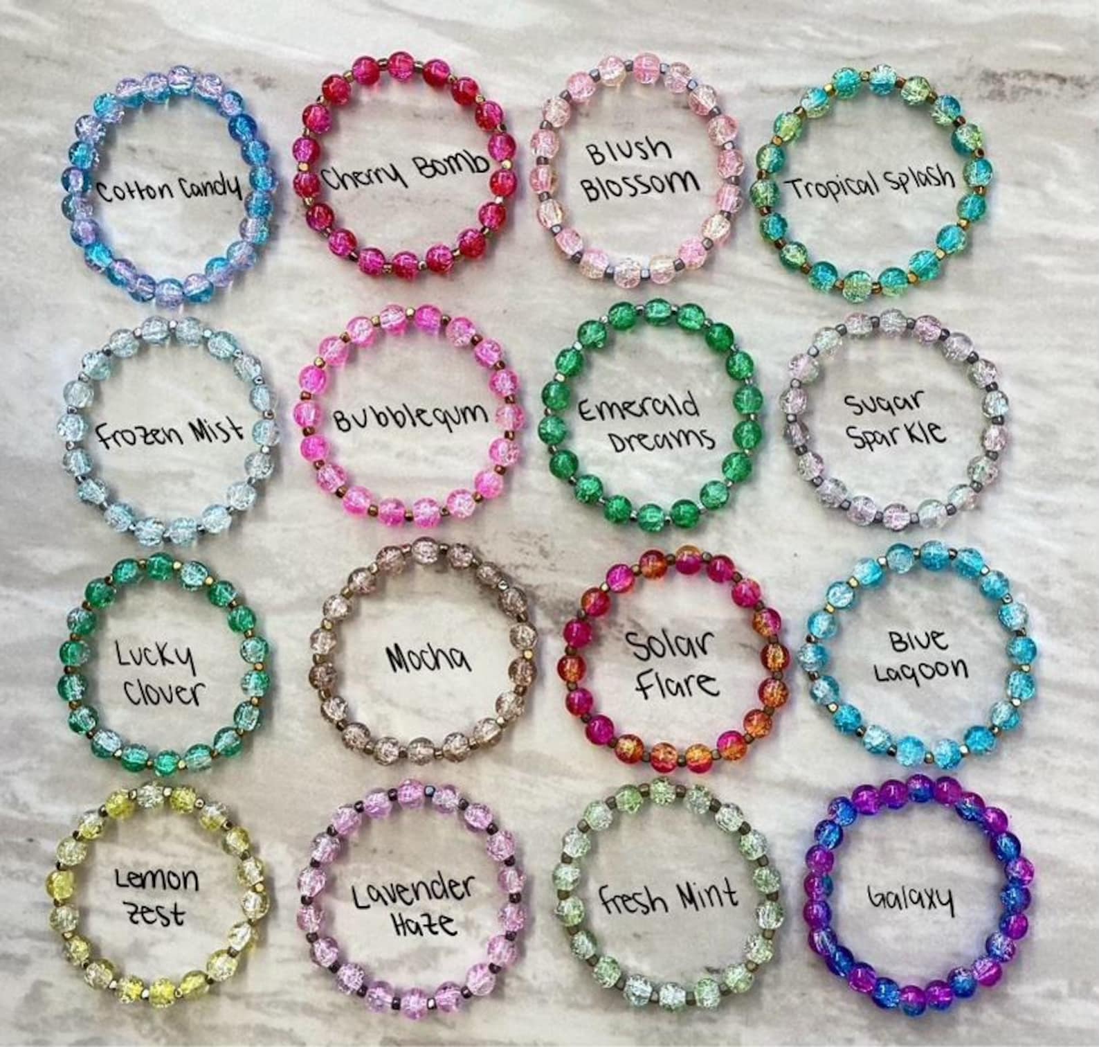 Glass Beaded Bracelets - Etsy