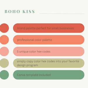 Boho Color Palette, Hex Codes, Branding Board, Color Scheme, Orange ...