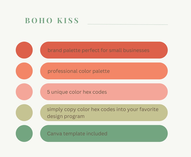 Boho Color Palette, Hex Codes, Branding Board, Color Scheme, Orange ...