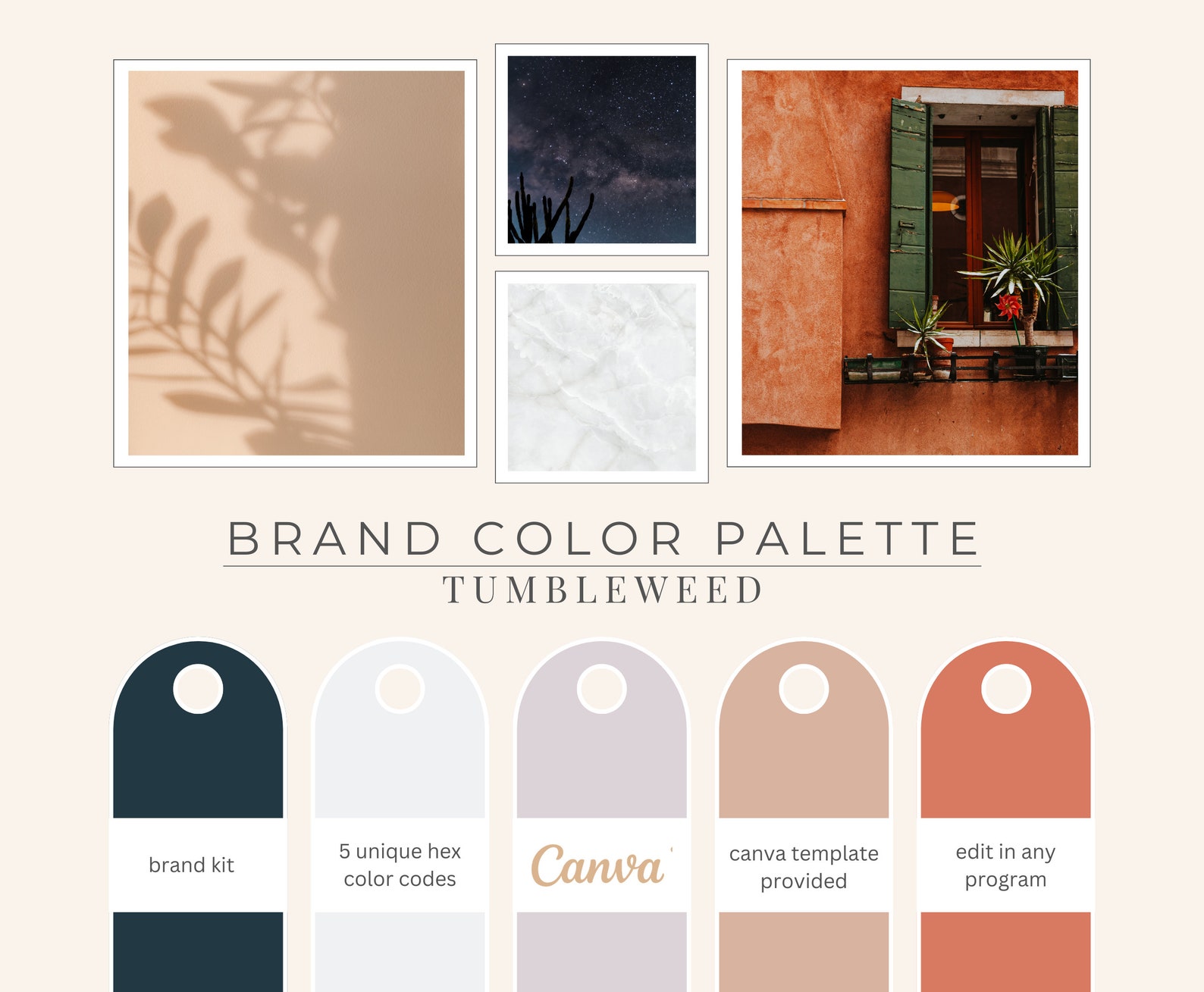 Brand Color Palette, Hex Codes, Mediterranean Palette, Branding Board ...