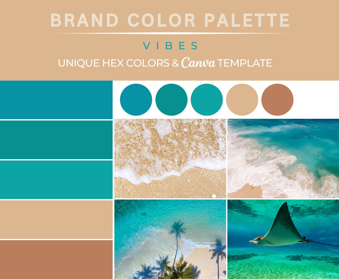 Brand Color Palette, Hex Codes, Sea Palette, Branding Board, Color ...