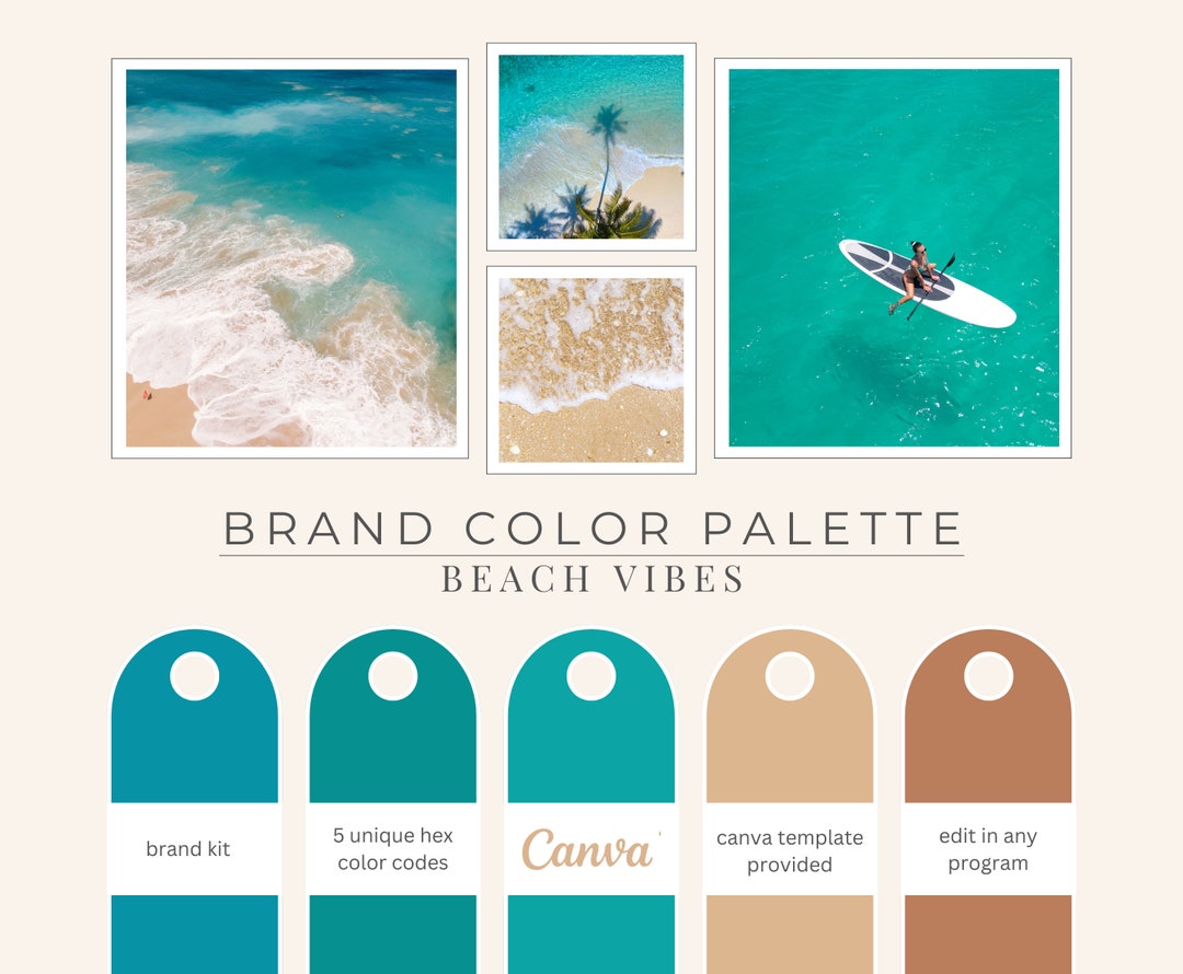 Brand Color Palette, Hex Codes, Sea Palette, Branding Board, Color ...