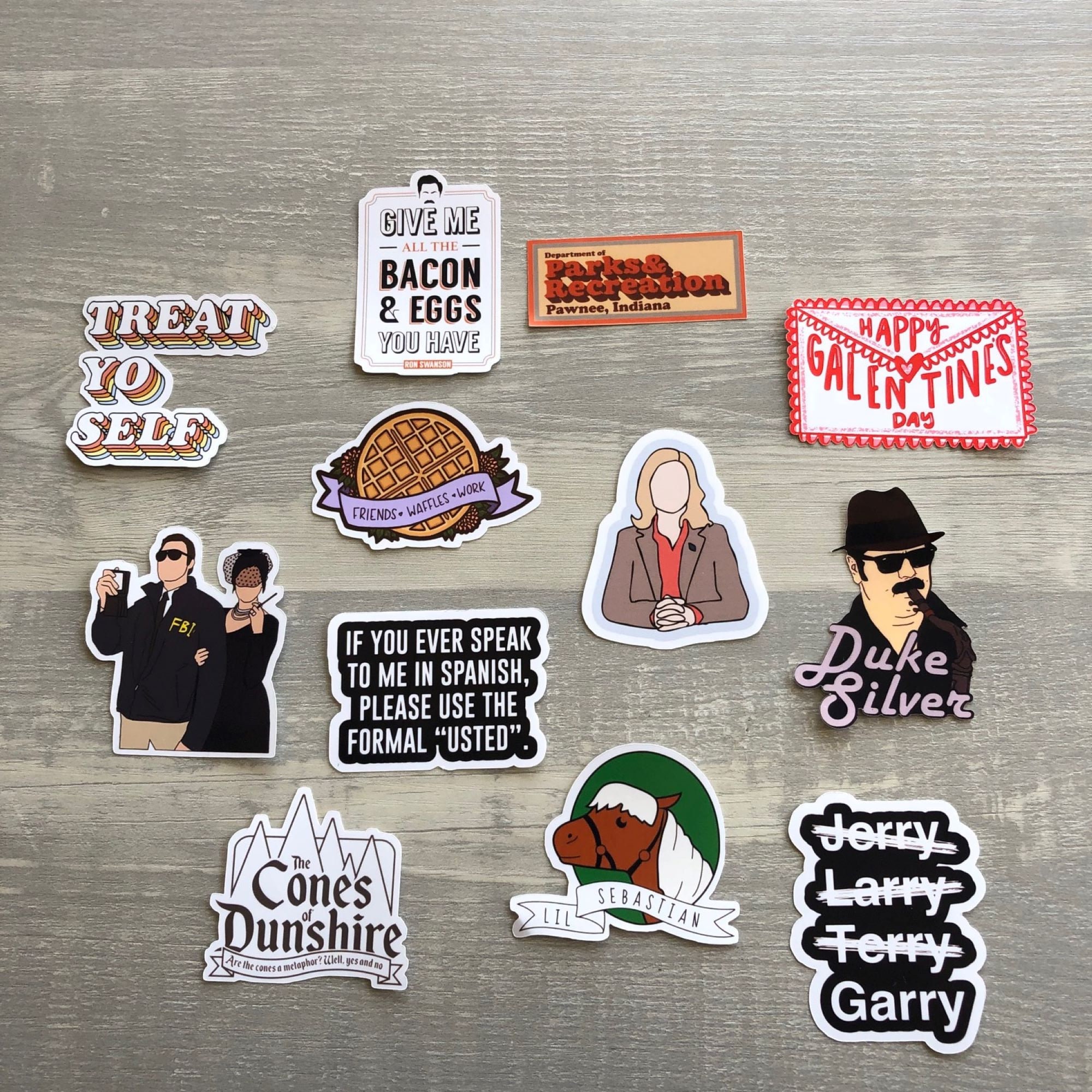 Parks and Rec Stickers Set | Etsy