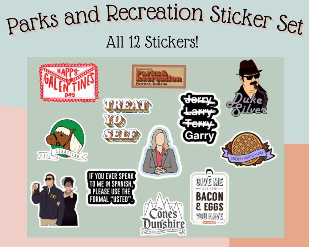 Parks and Rec Stickers Set - Etsy