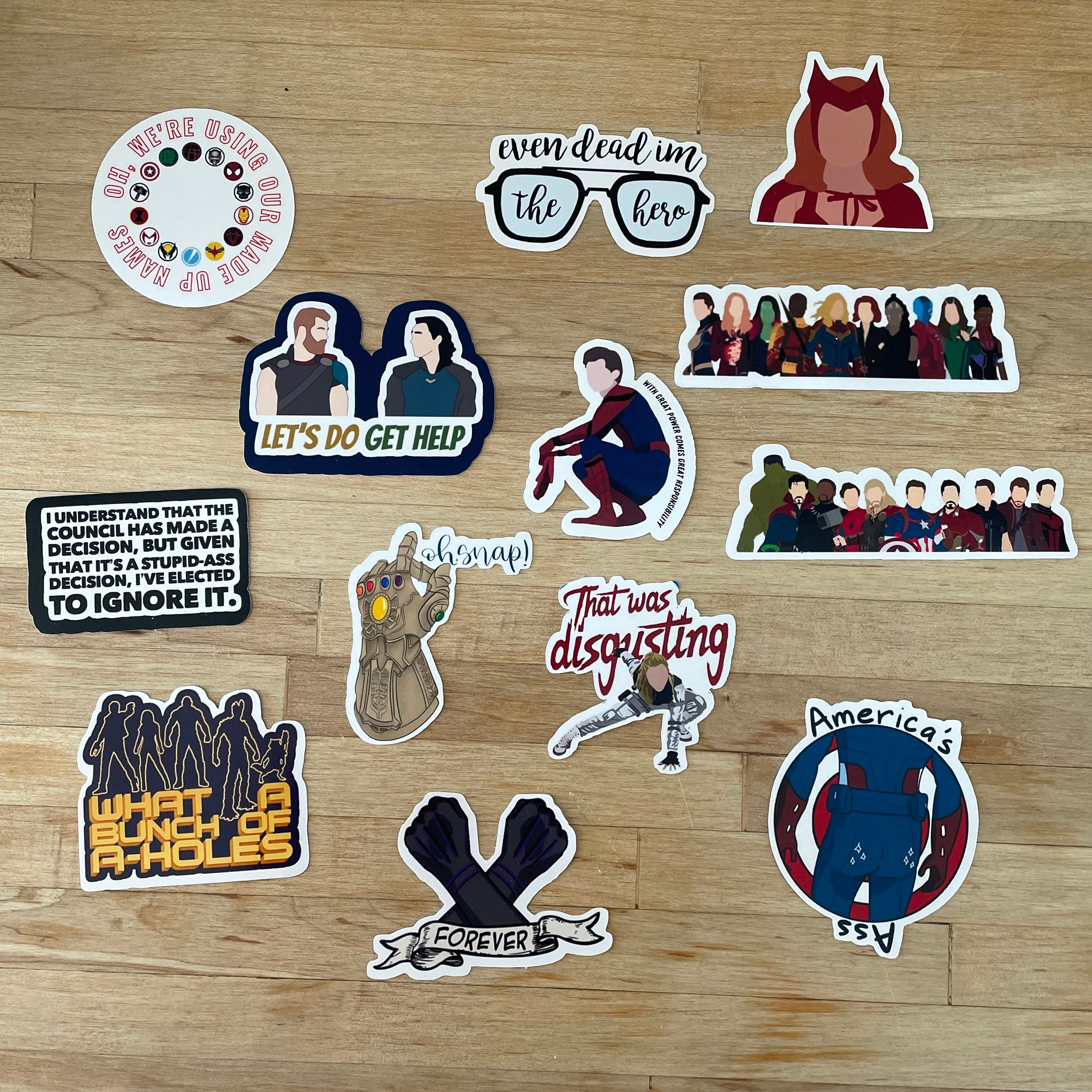 Avengers / Marvel Sticker Pack | Etsy