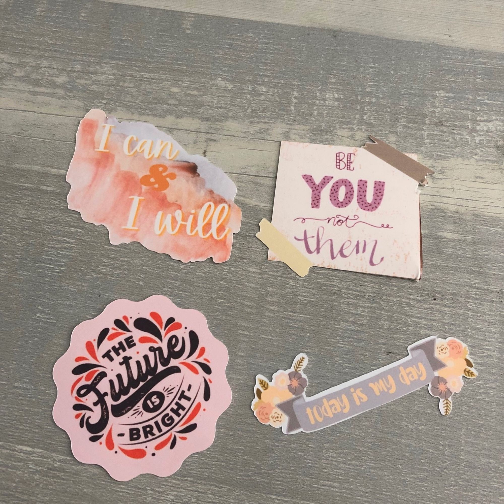Positive Saying Variety Glossy Sticker Set With or Without - Etsy