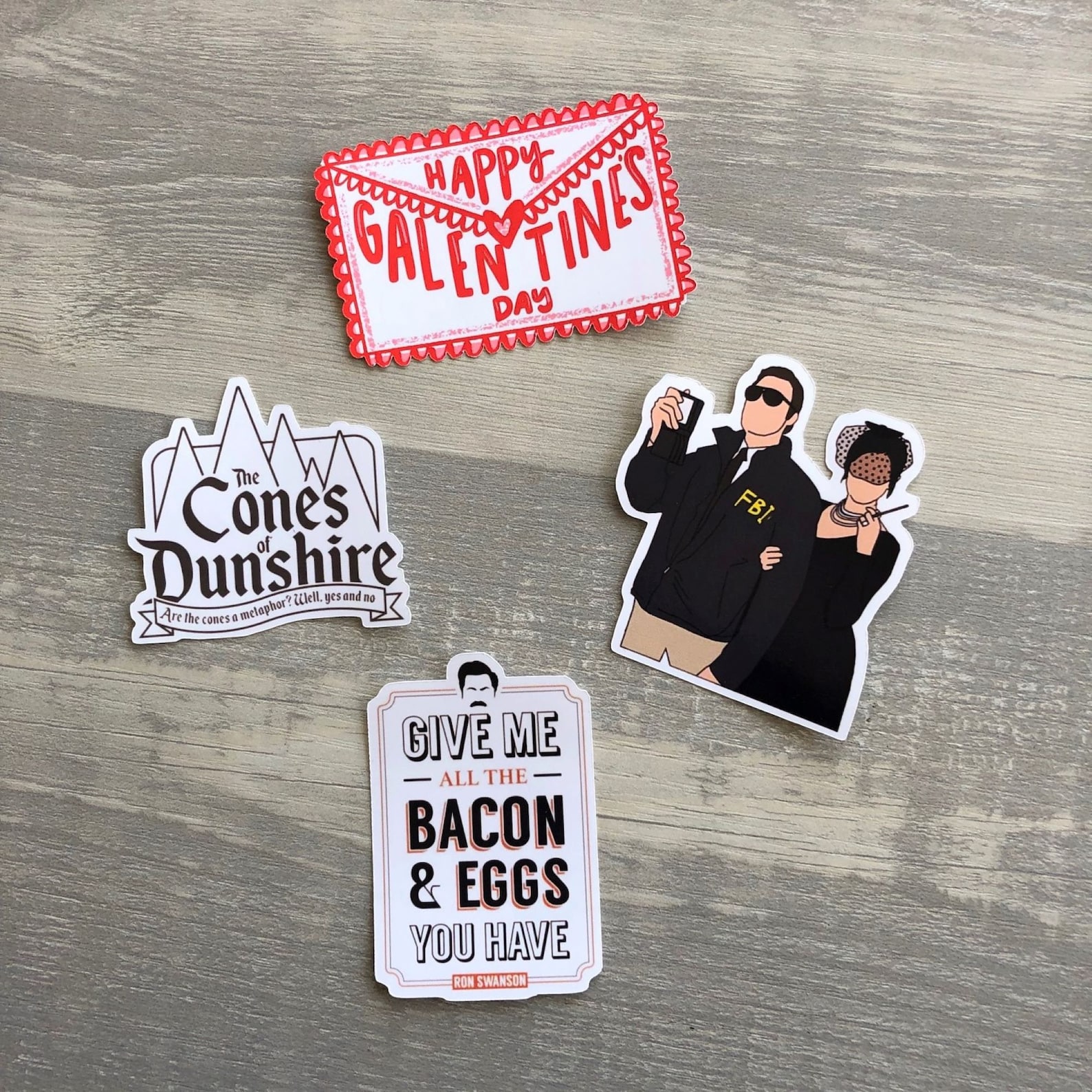 Parks and Rec Stickers Set | Etsy