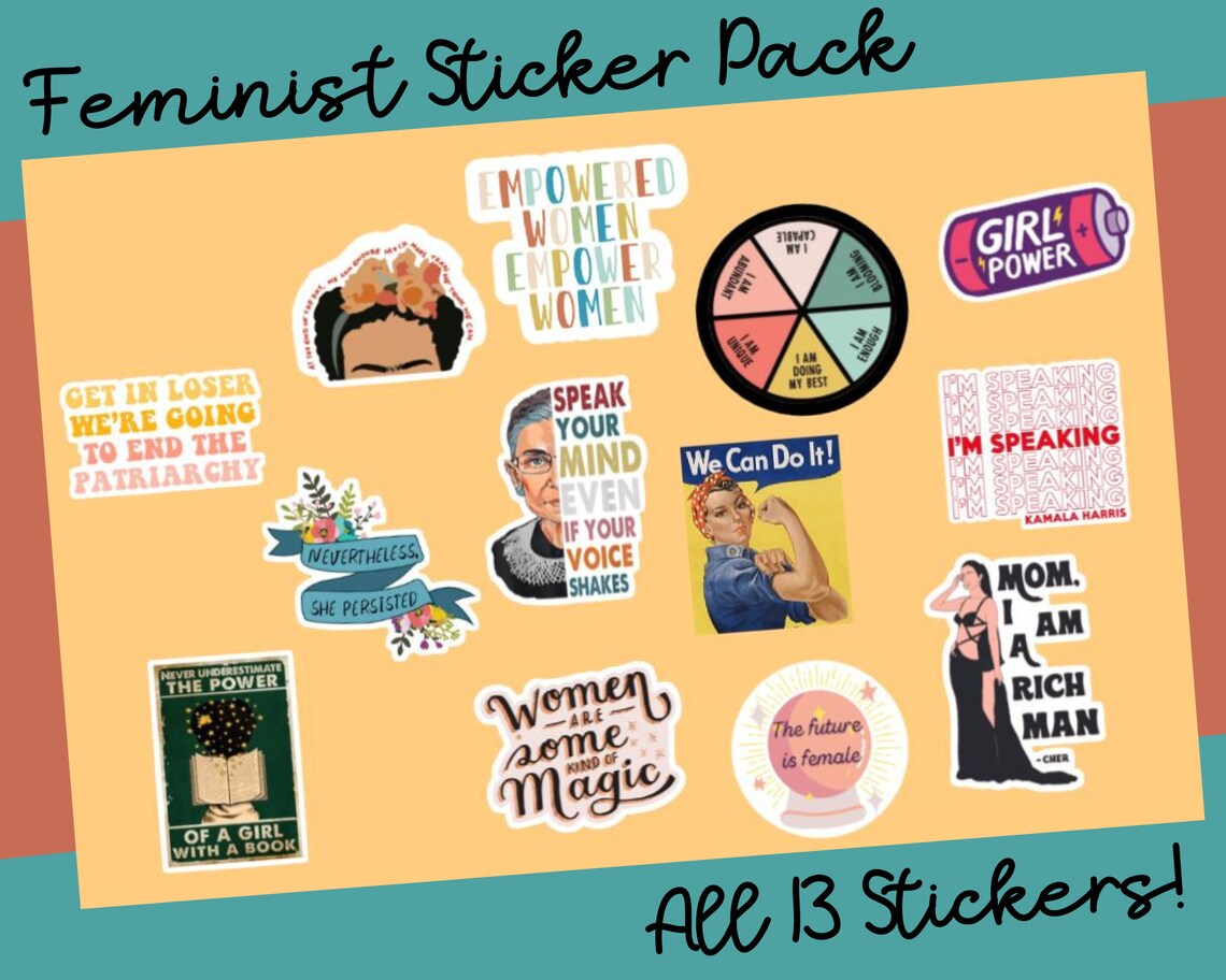 Feminist Sticker Set Girl Power Stickers - Etsy