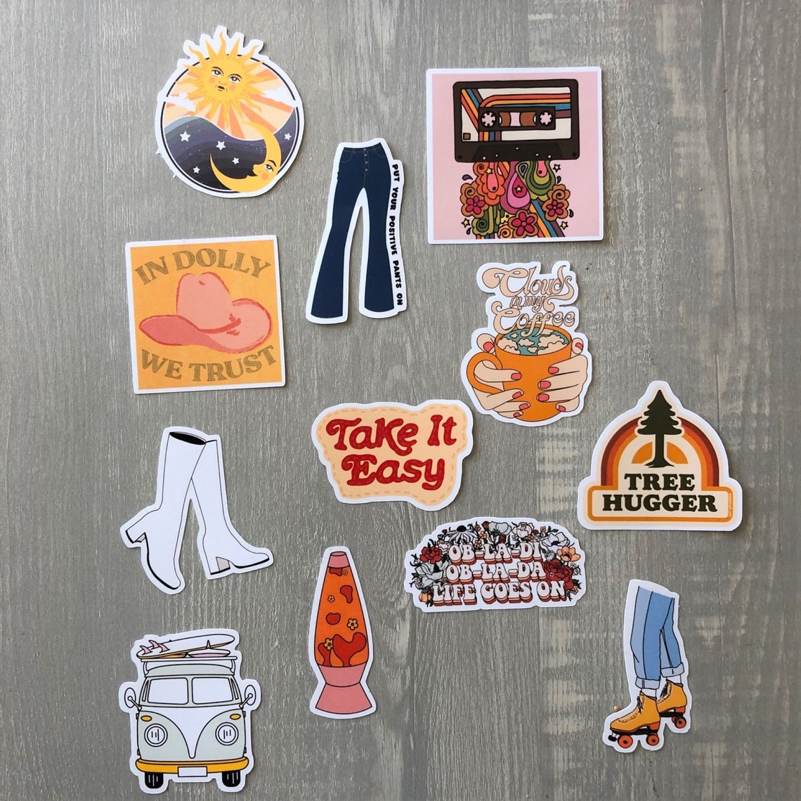 70's Aesthetic Sticker set 1970's Vibe Stickers | Etsy