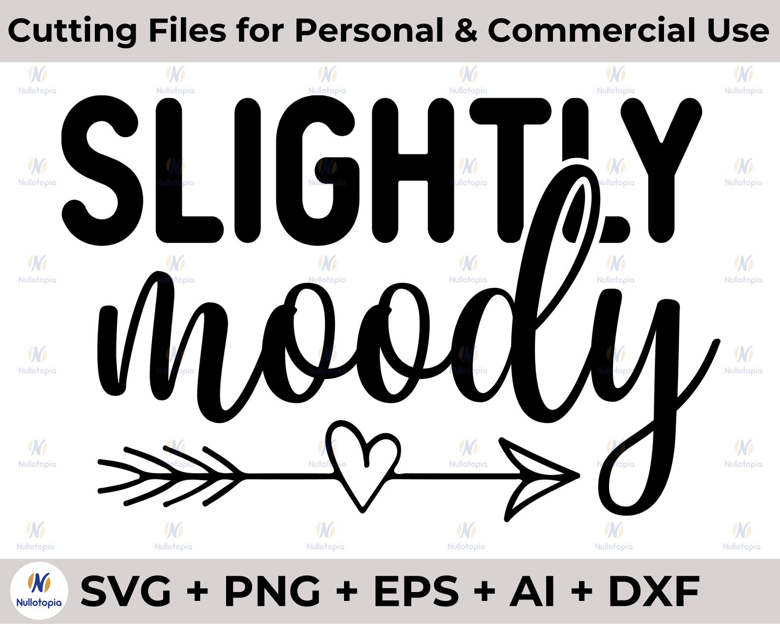 Slightly Moody SVG, Sarcastic Svg, Funny Svg, Cut File, PNG Dxf, Funny ...