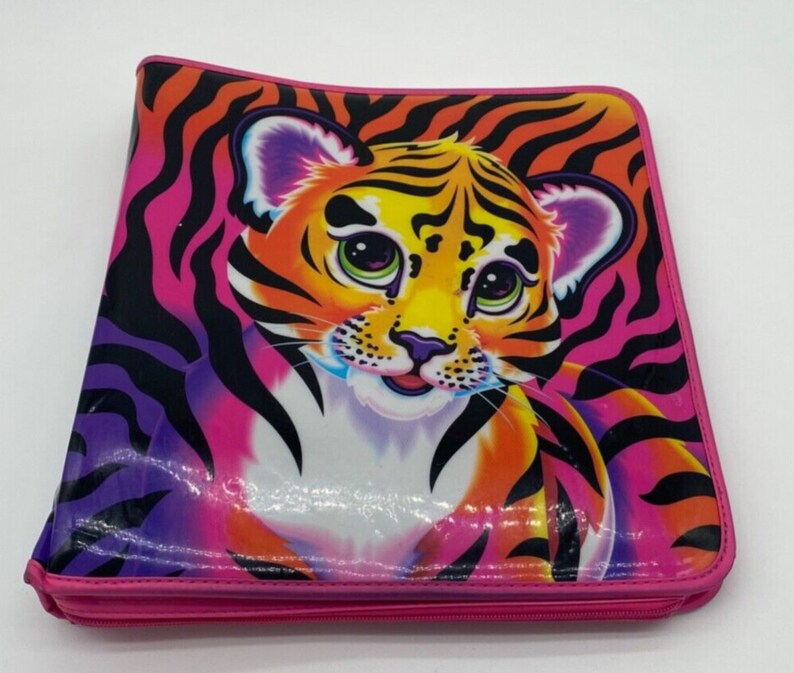 Lisa Frank Vintage Tiger Zip Binder 1990s Nostalgia Zipper Pink Purple ...