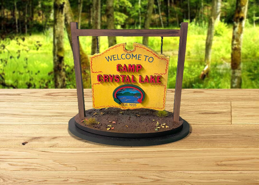 Camp Crystal Lake Sign Decor Miniature - Etsy