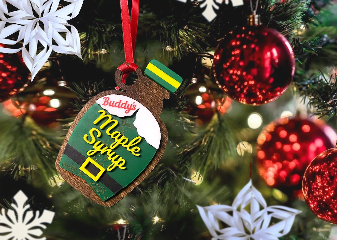 Buddy the Elf Ornament Syrup Bottle Elf Movie Christmas Decor Buddy the ...