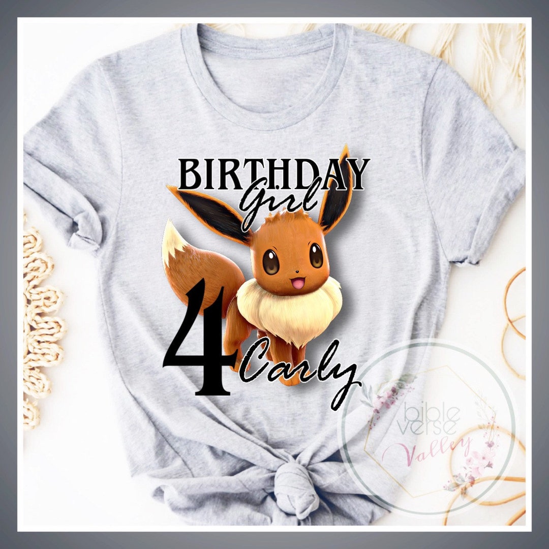 Eevee Birthday Shirt Custom Eevee Pokémon - Etsy
