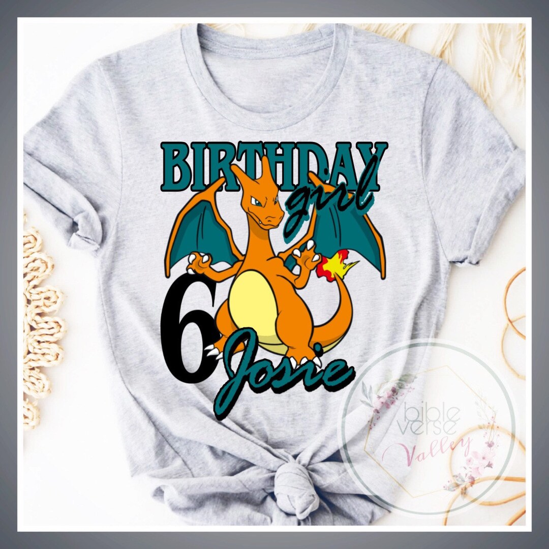 Charizard Birthday Shirt Custom Charizard Pokémon - Etsy