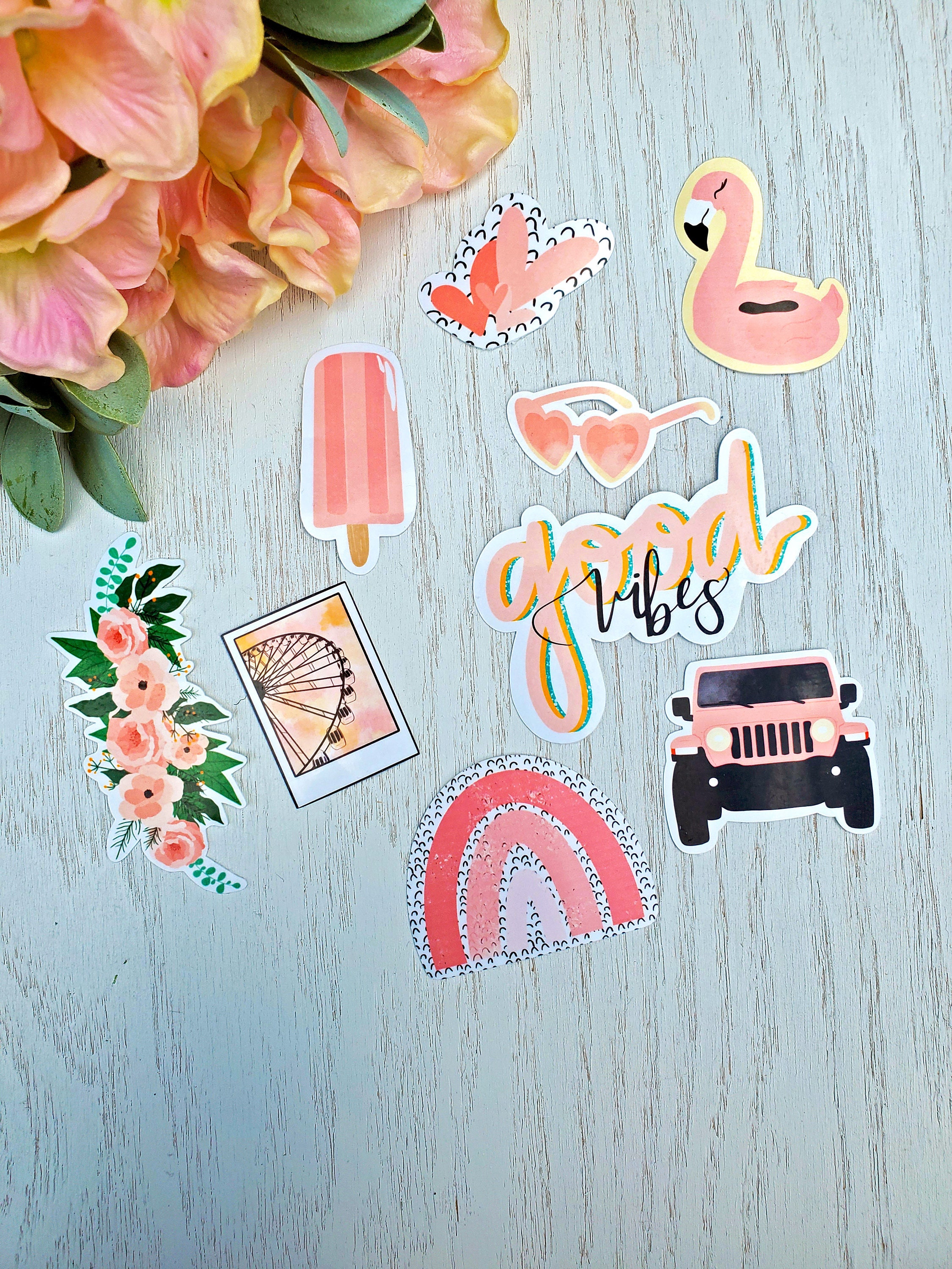 Pink Aesthetic Sticker Pack Pink Sticker Pack Pink Stickers Etsy