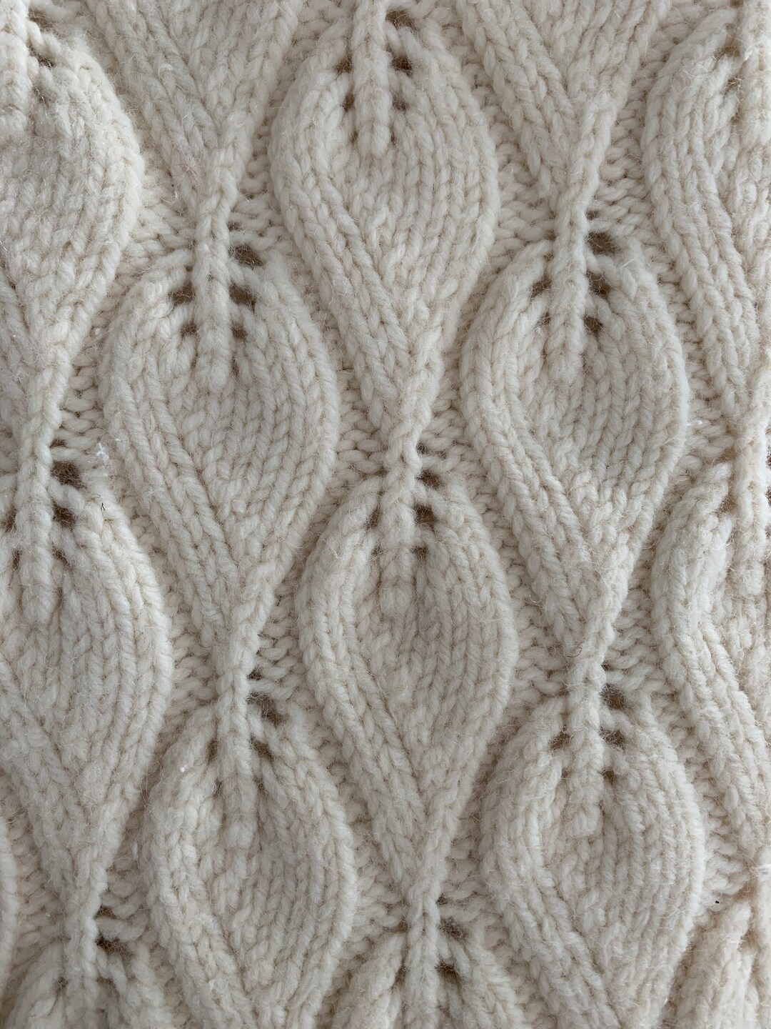Cream Coloured Teardrop Crochet Blanket - Etsy
