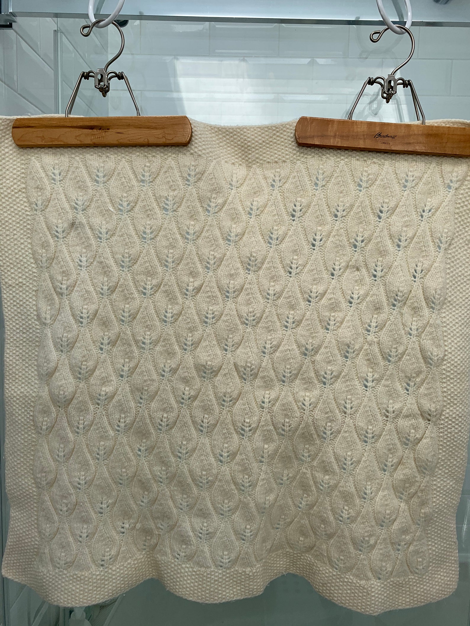 Cream Coloured Teardrop Crochet Blanket - Etsy
