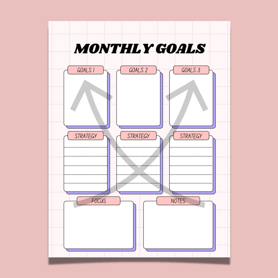 Printable Goal Tracker - Etsy
